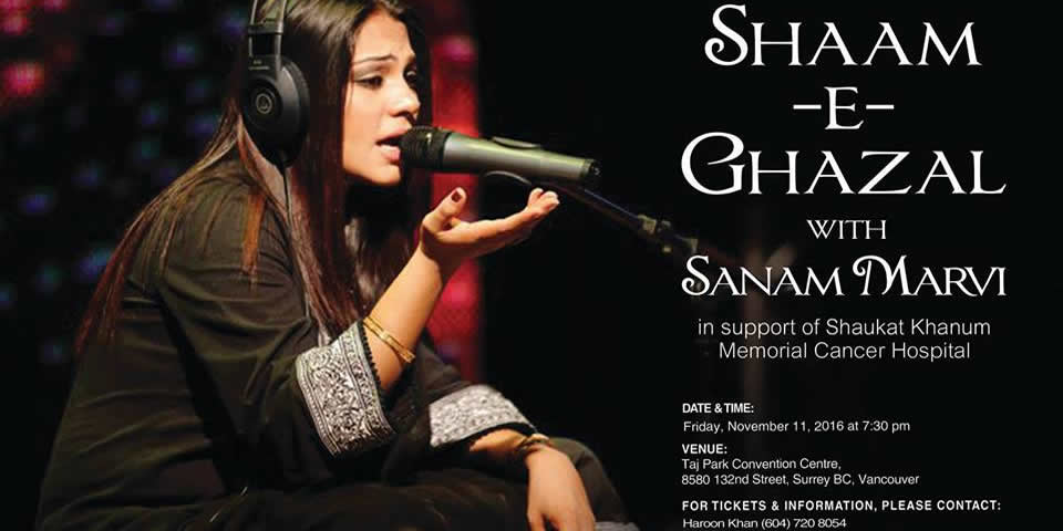 Shaam e Ghazal Tickets | Shaam e Ghazal Shaam-e-Ghazal with Sanam Marvi ...